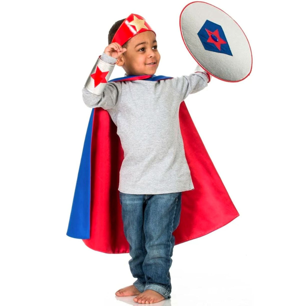 Superhero Dress-up Cape in Reversible Satin, Ages 4+ – Dragonfly Castle