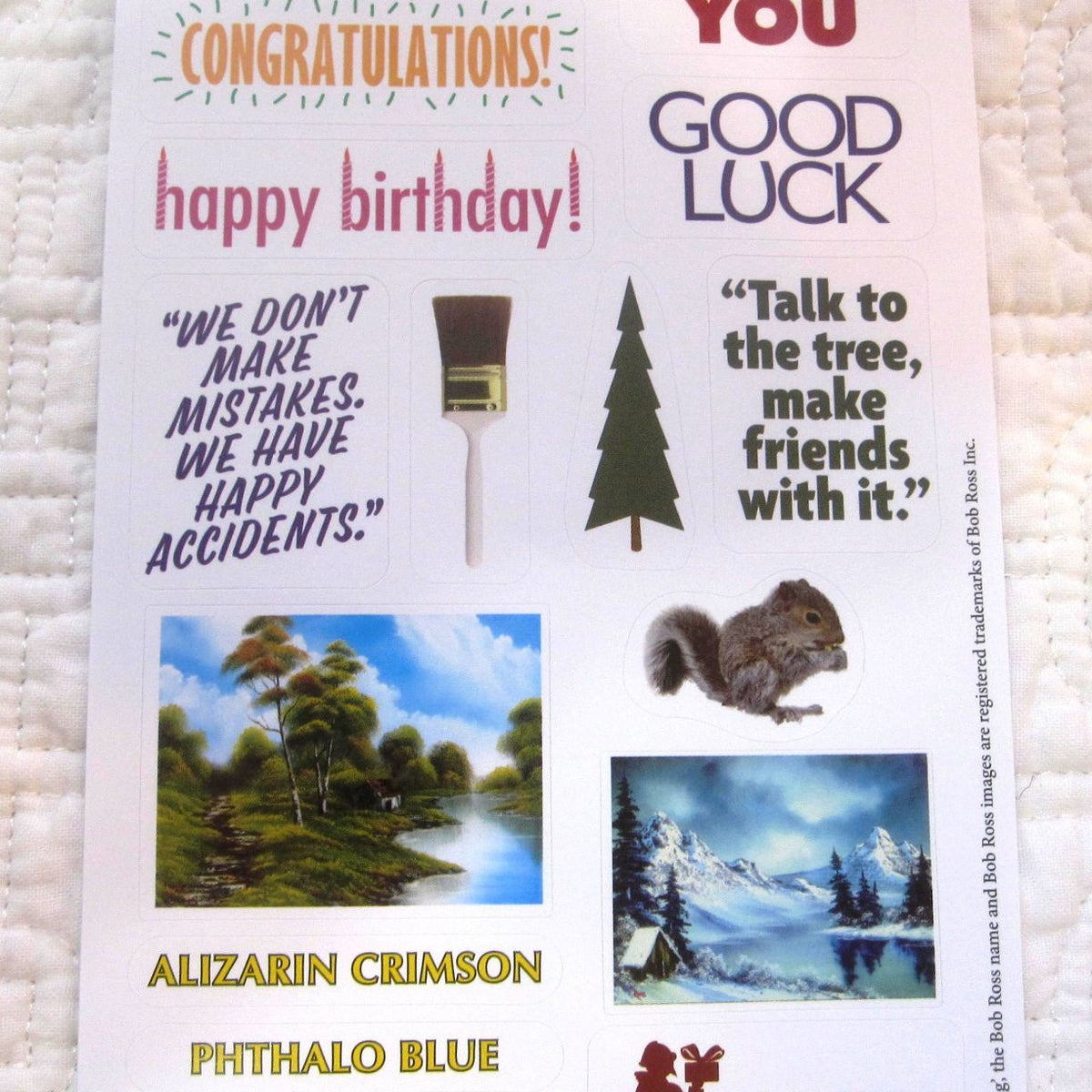 Bob Ross "Quotable Notable" Die Cut Silhouette Greeting Card ...